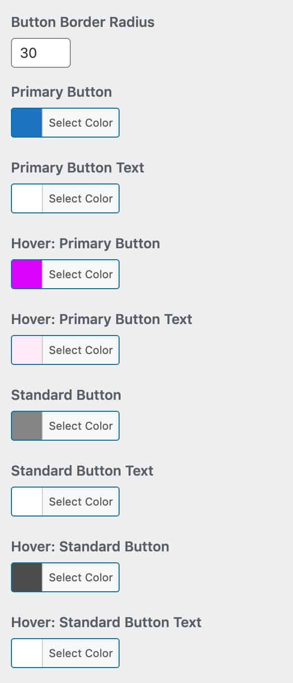 LearnDash Button Options in Design Upgrade Pro for LearnDash