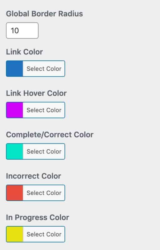 General Design Options in Design Upgrade Pro for LearnDash